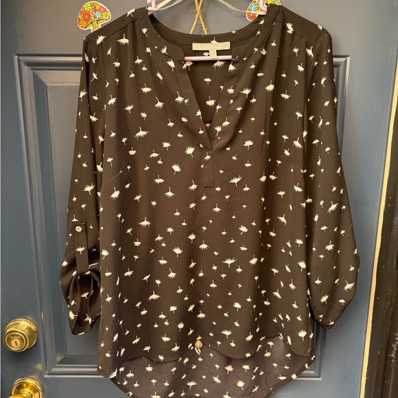 Daniel Rainn | Tops | Daniel Rainn Black And Cream Blouse | Poshmark